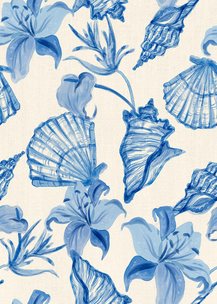 Seashells Ocean Blue Wallpaper – Jimmy Cricket